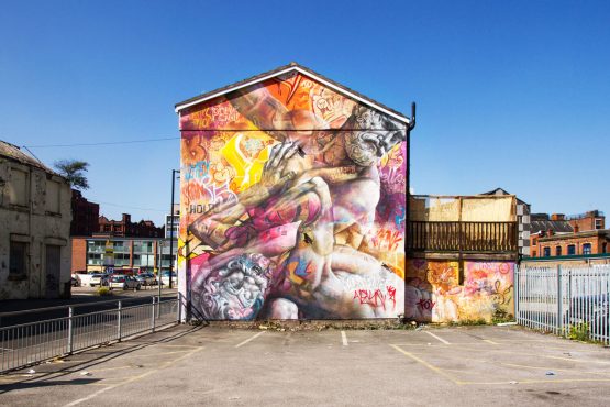 The completed murals of Cities of Hope street art festival, Manchester 2016
