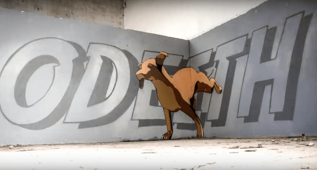 Interview with Anamorphic 3D street artist Odeith about his 'Running Dog'