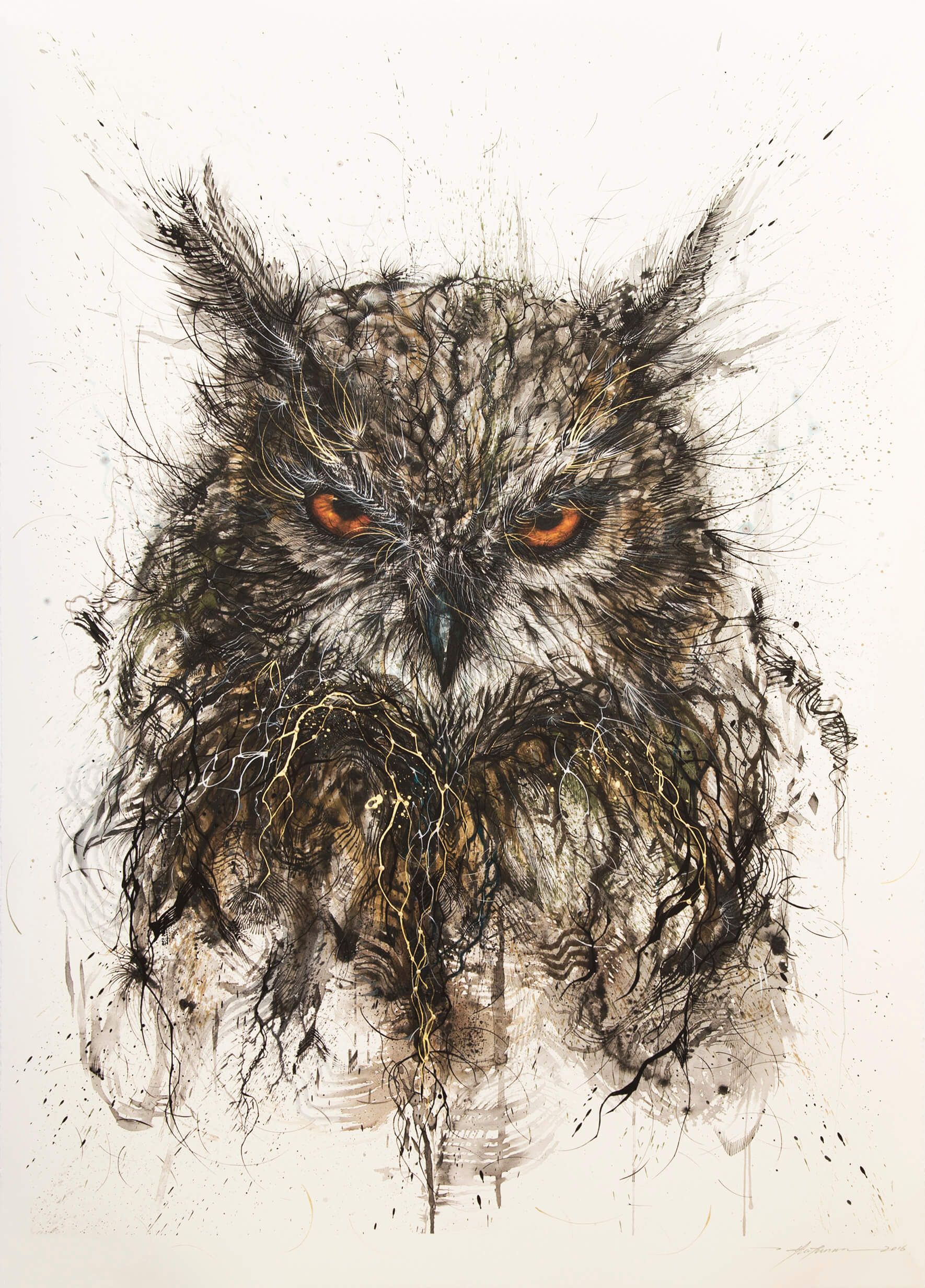 Hua Tunan - 'Night Luminescent Pearl' Handfinished print 2016