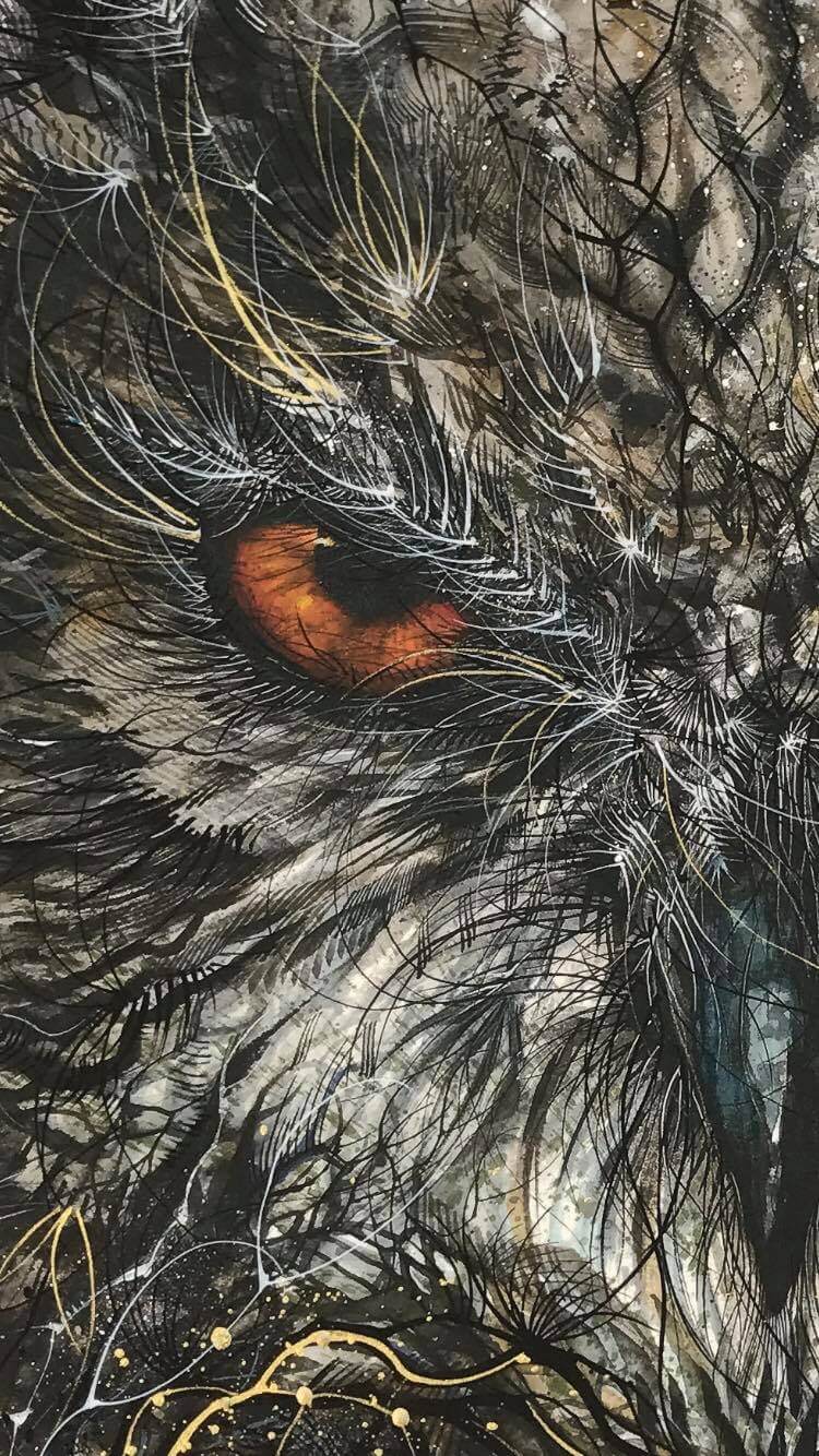 Hua Tunan - 'Night Luminescent Pearl' Handfinished print 2016