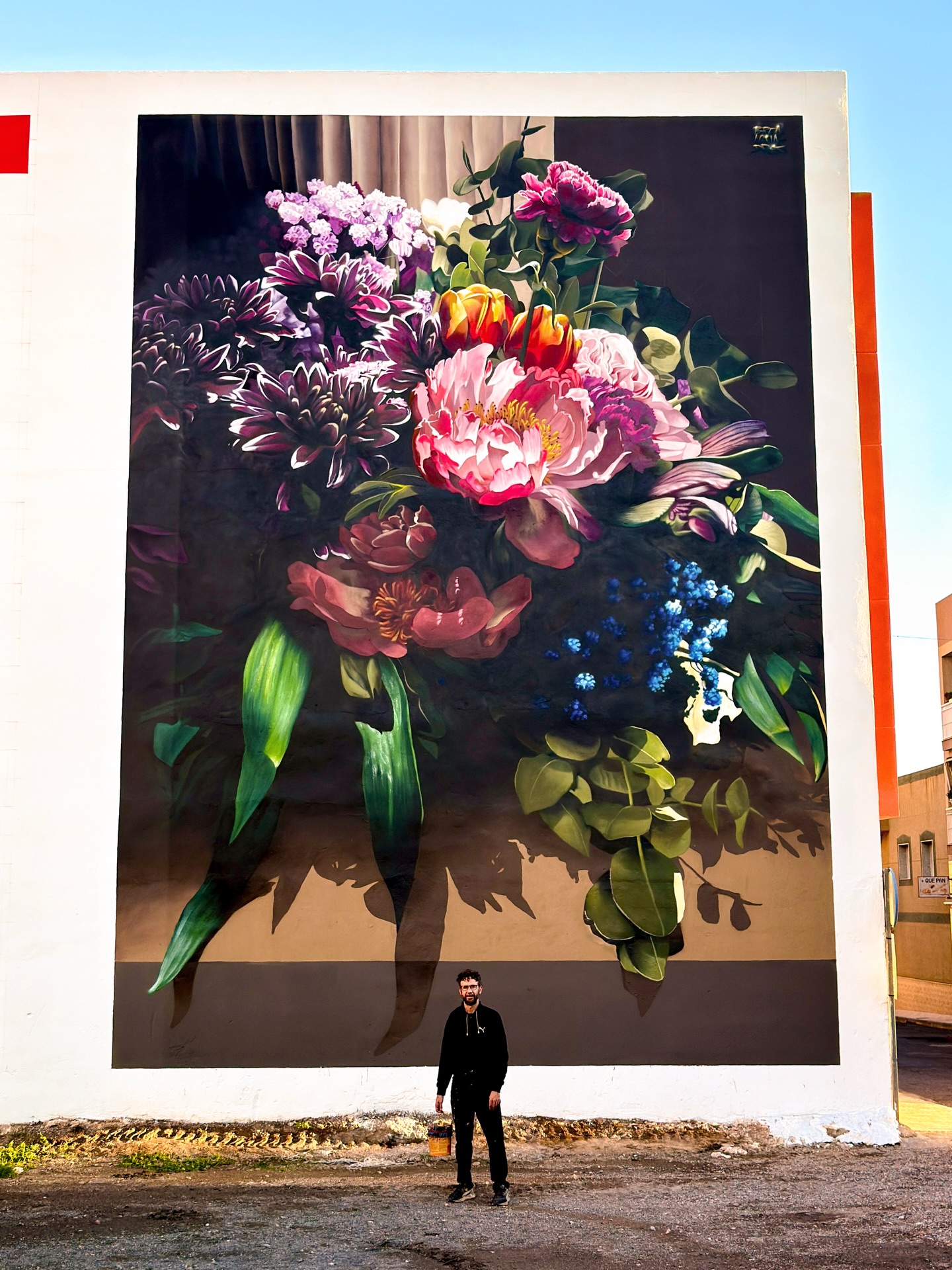 Brea's Floral Mural for the Hip Hop Street Vícar Festival, Spain